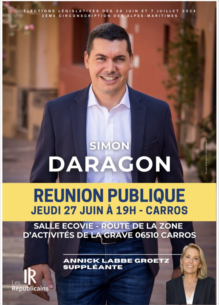 Jeudi 27 juin : Réunion publique avec Simon Daragon - Jérôme Viaud