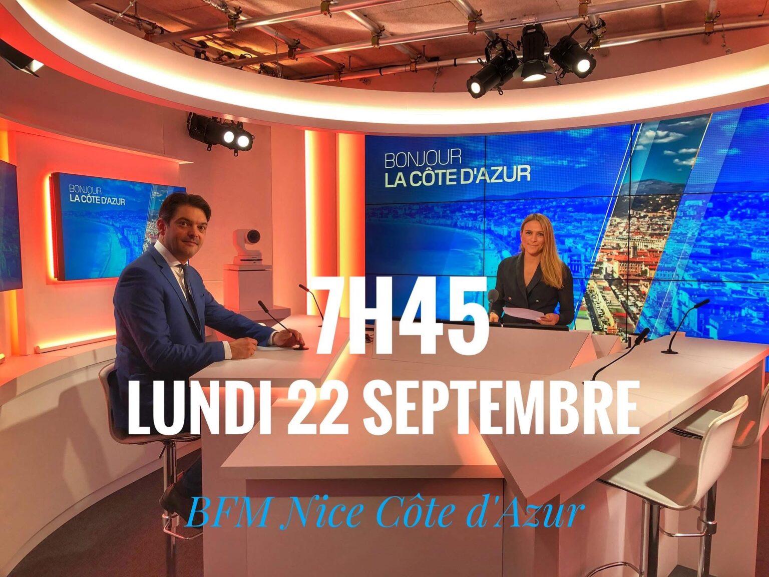 Invité sur le plateau de BFM TV Côte d'Azur dans l'émission "Bonjour la ...
